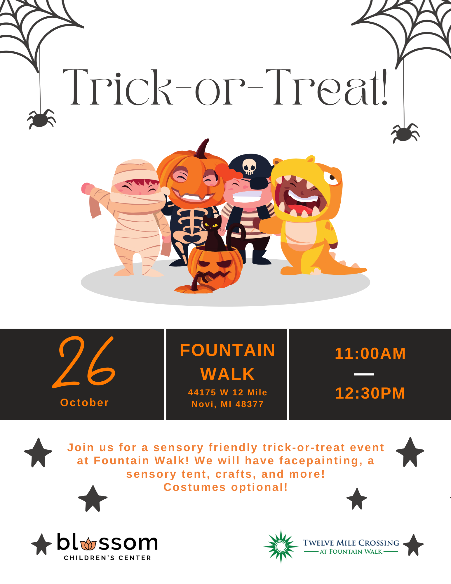 Sensory Friendly Trick-or-Treat | Twelve Mile Crossing at Fountain Walk